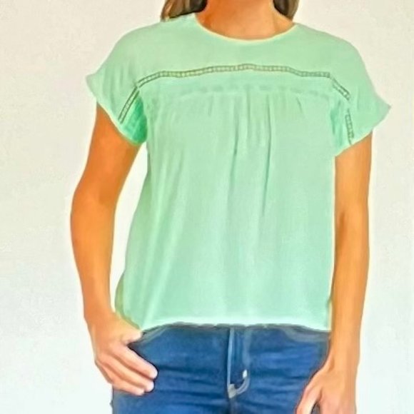 Gypsies & Moondust | Tops | Gypsies Moondust Juniors Swiss Dot Crochet ...